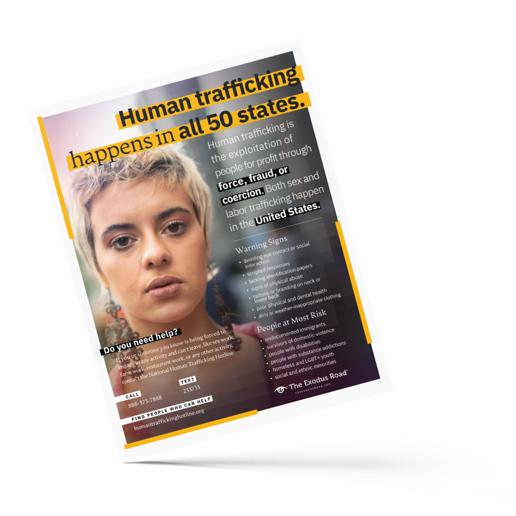 Human Trafficking Hotline Poster - The Exodus Road